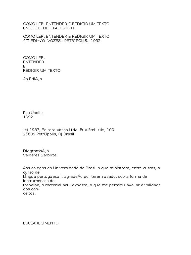 Como Ler, Entender e Redigir Um Texto | PDF | Palavra | Propagandismo