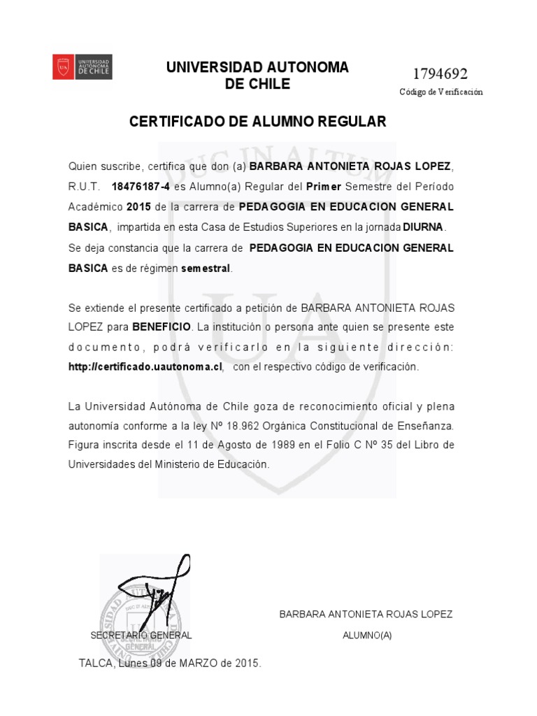 Certificado Alumno Digital PDF | PDF | Gobierno | Escuelas