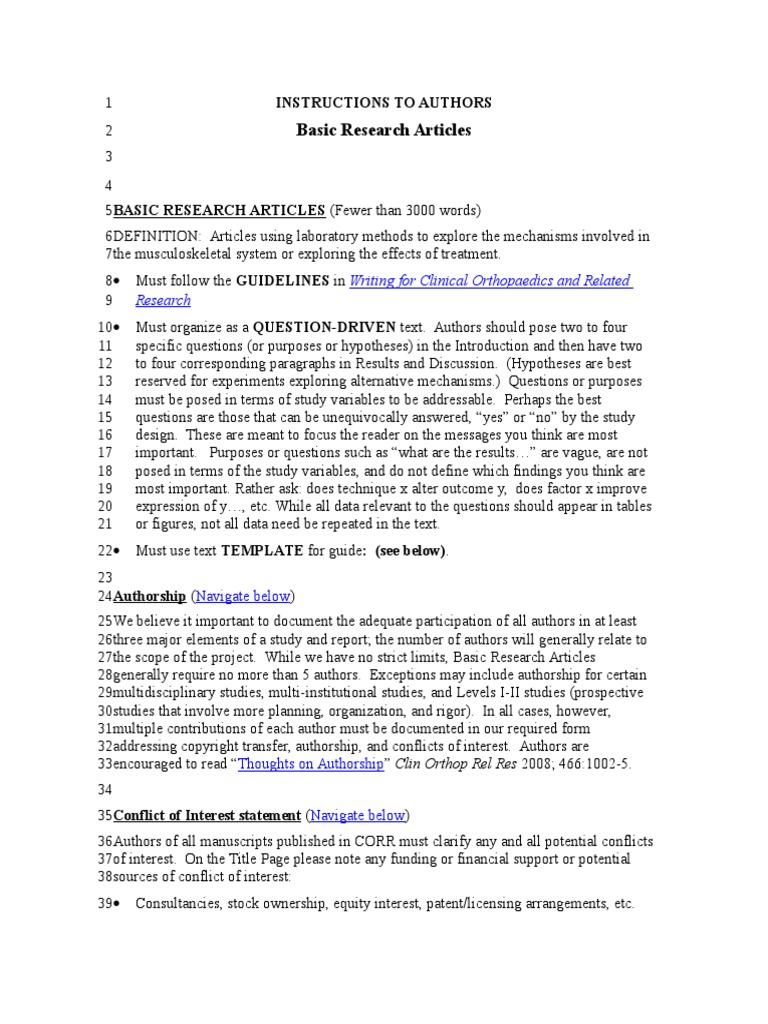 Basic Research Article Template | PDF