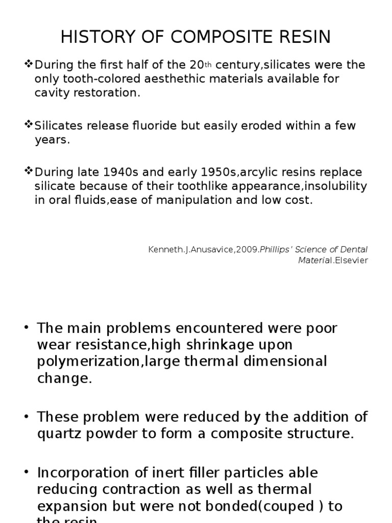 History of Composite Resin
