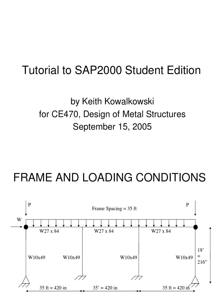 Sap2000 Tutorial | PDF | Truss | Engineering