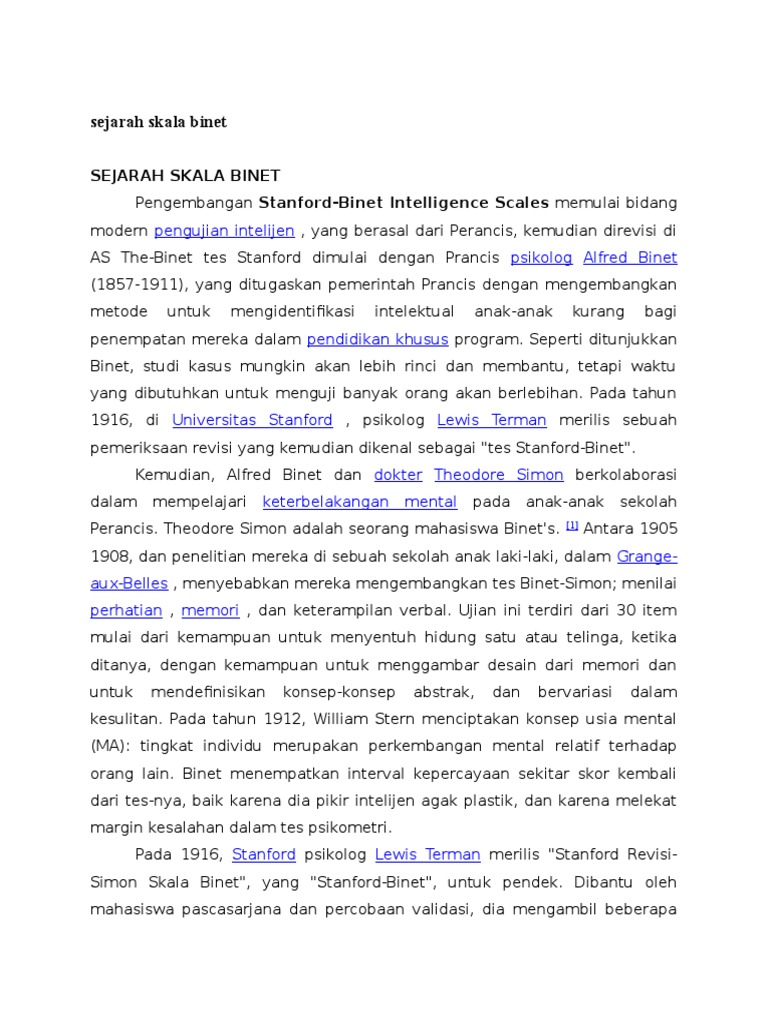Tes Binet | PDF