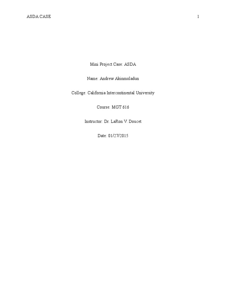 ASDA Management Restructuring Strategies | PDF | Leadership | Employment