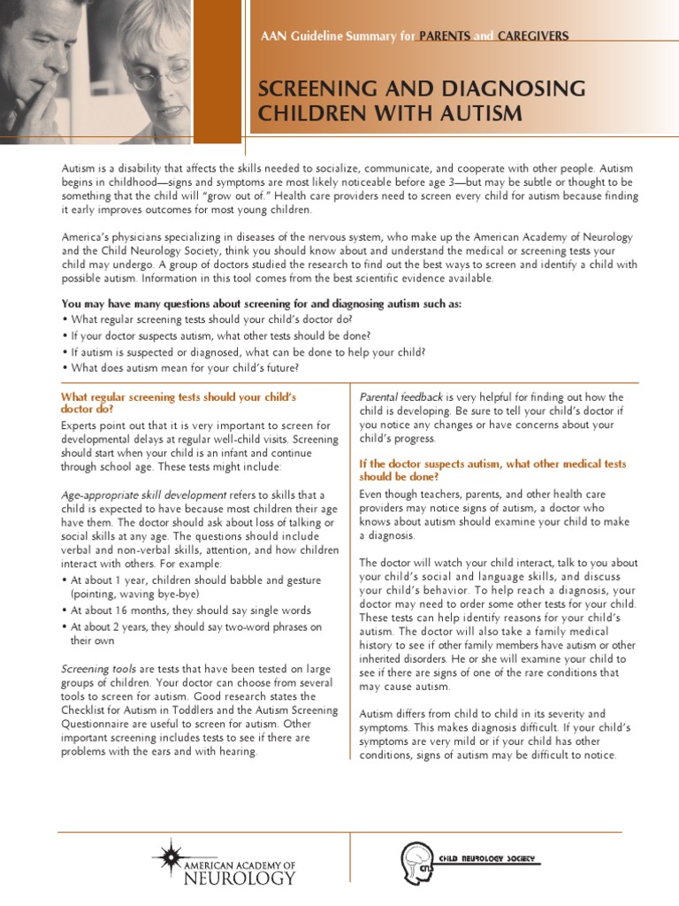Autism Screening Guide for Parents | PDF | Screening (Medicine) | Autism