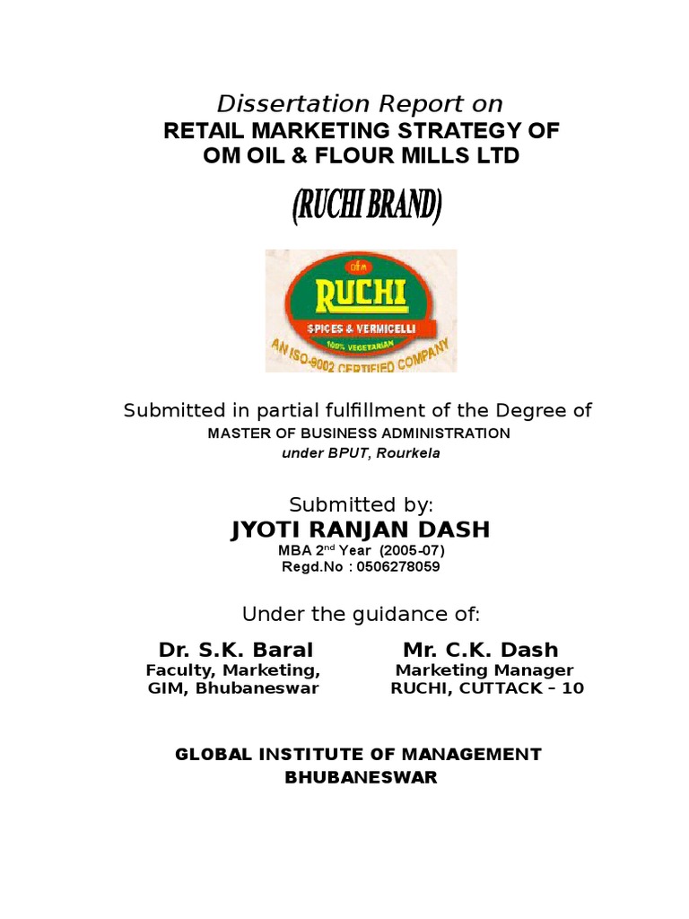 An Analysis of the Retail Marketing Strategy and Performance of Ruchi ...