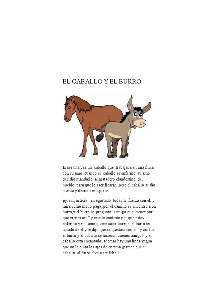 El Caballo Y El Burro | PDF