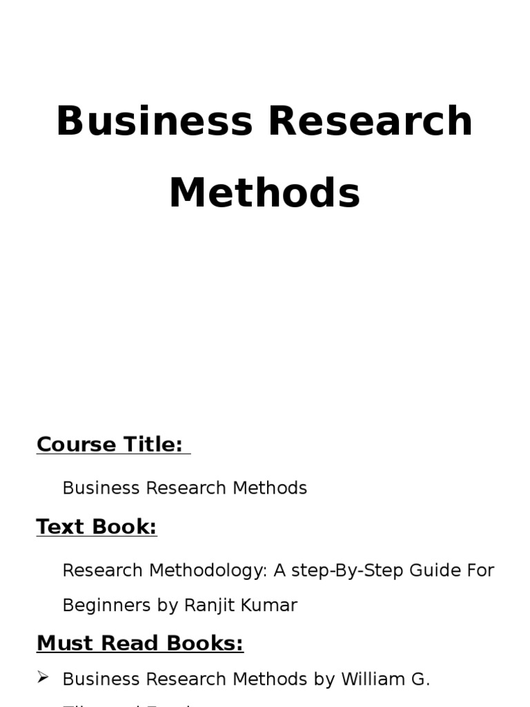 Business Research Methods | PDF | Knowledge | Cognition