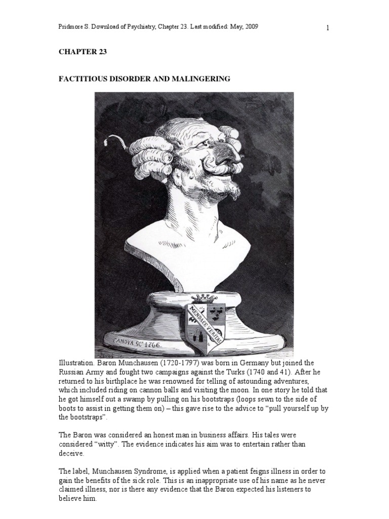 Factitious Disorder vs. Malingering Explained | PDF | Psychiatry ...