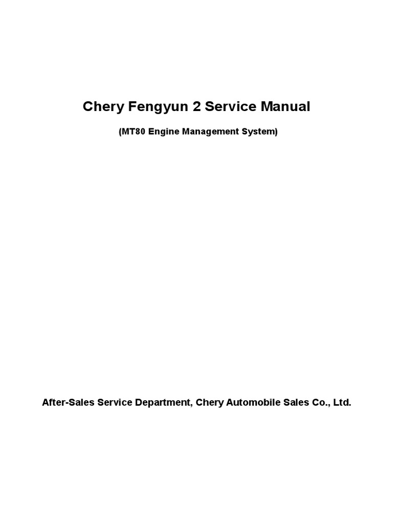 MT80 Engine Management Overview | PDF | Ignition System | Throttle
