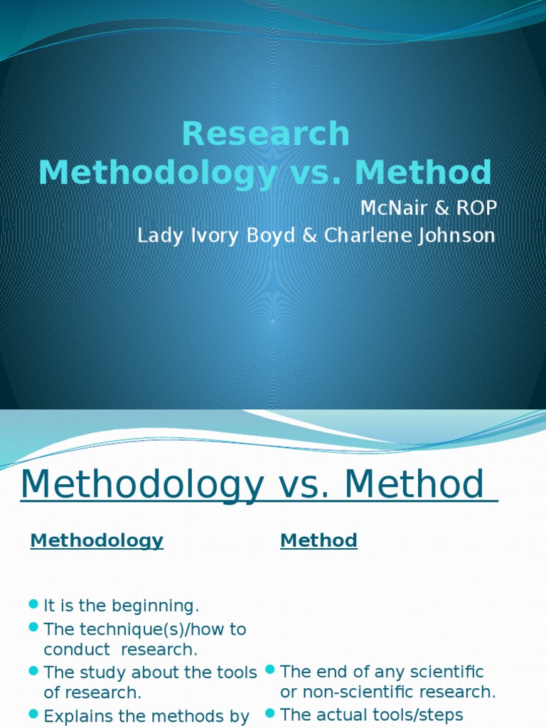 Research Methods Vs Research Methodology Workshop | PDF | Quantitative ...