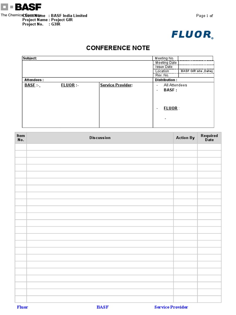 BASF Project GIR Meeting Notes | PDF