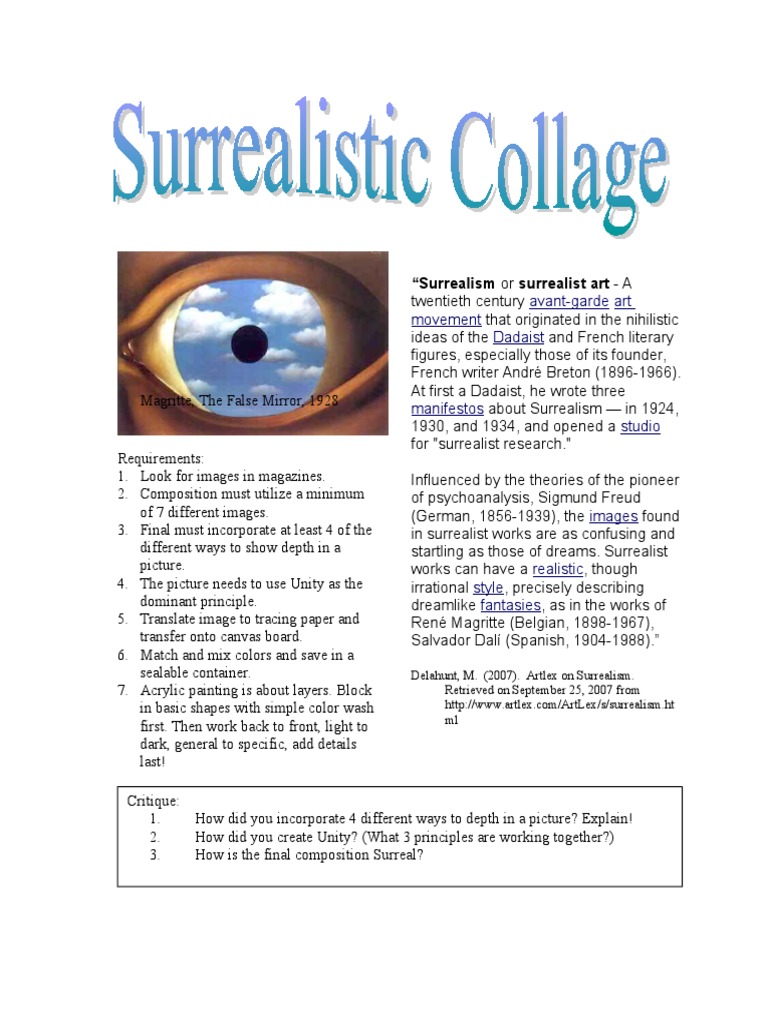 Surrealism Handout | PDF