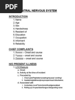 CASE TAKING PROFORMA - CENTRAL NERVOUS SYSTEM | Anatomical Terms Of ...