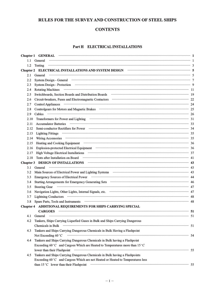ClassNK - Part H - Electrical Installation | PDF | Fuse (Electrical ...