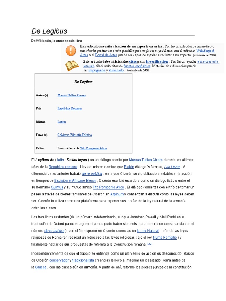 De Legibus | PDF | Cicerón | Gobierno romano antiguo