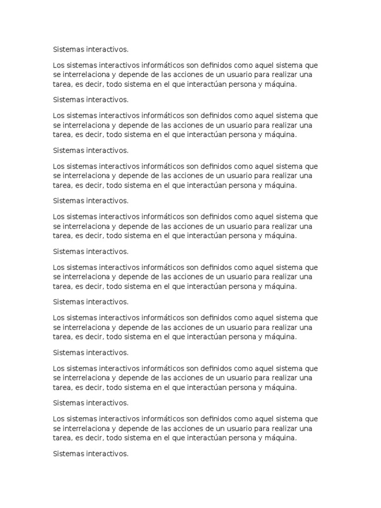Sistemas Interactivos | PDF | Usuario (informática) | Informática