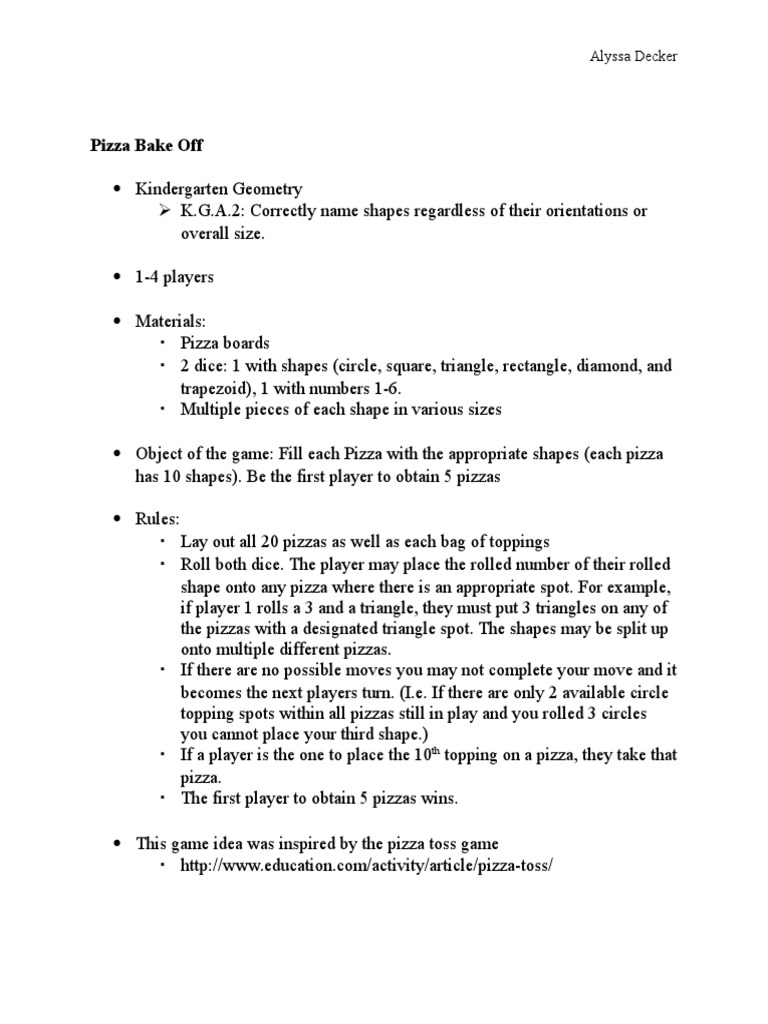 Math Board Game Handout | PDF