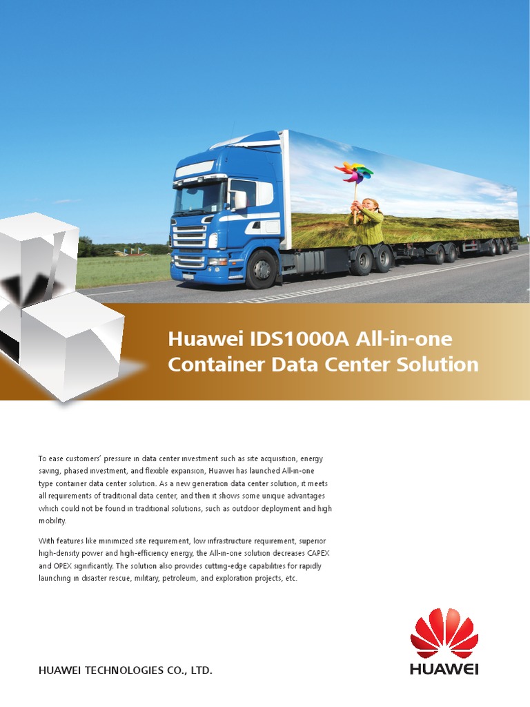 Huawei IDS1000 All-In-One Container Data Center Solution Brochure | PDF ...