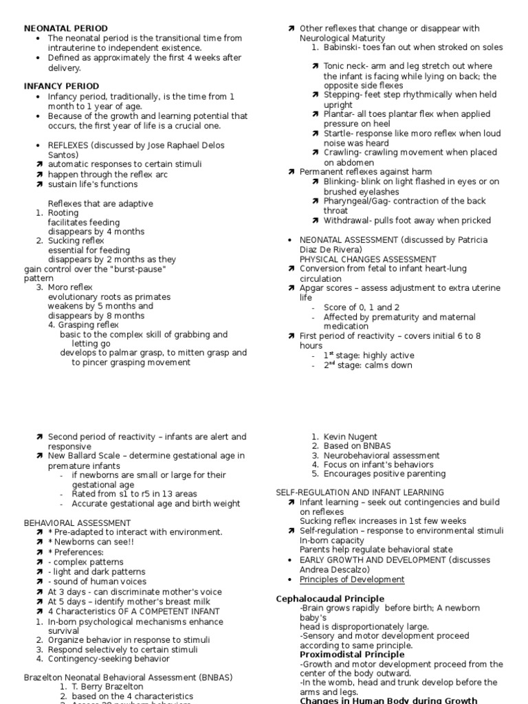 Neonatal and Infancy Period | PDF | Attachment Theory | Perception