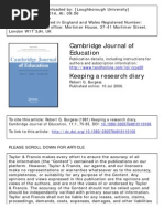 Research Diary Template | PDF