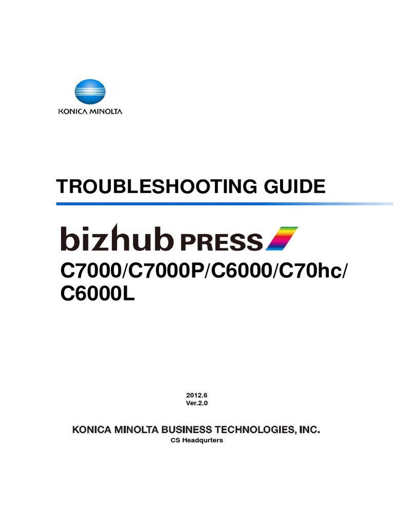 TROUBLESHOOTING GUIDE C7000/C7000P/C6000/C70hc/ C6000L | PDF ...