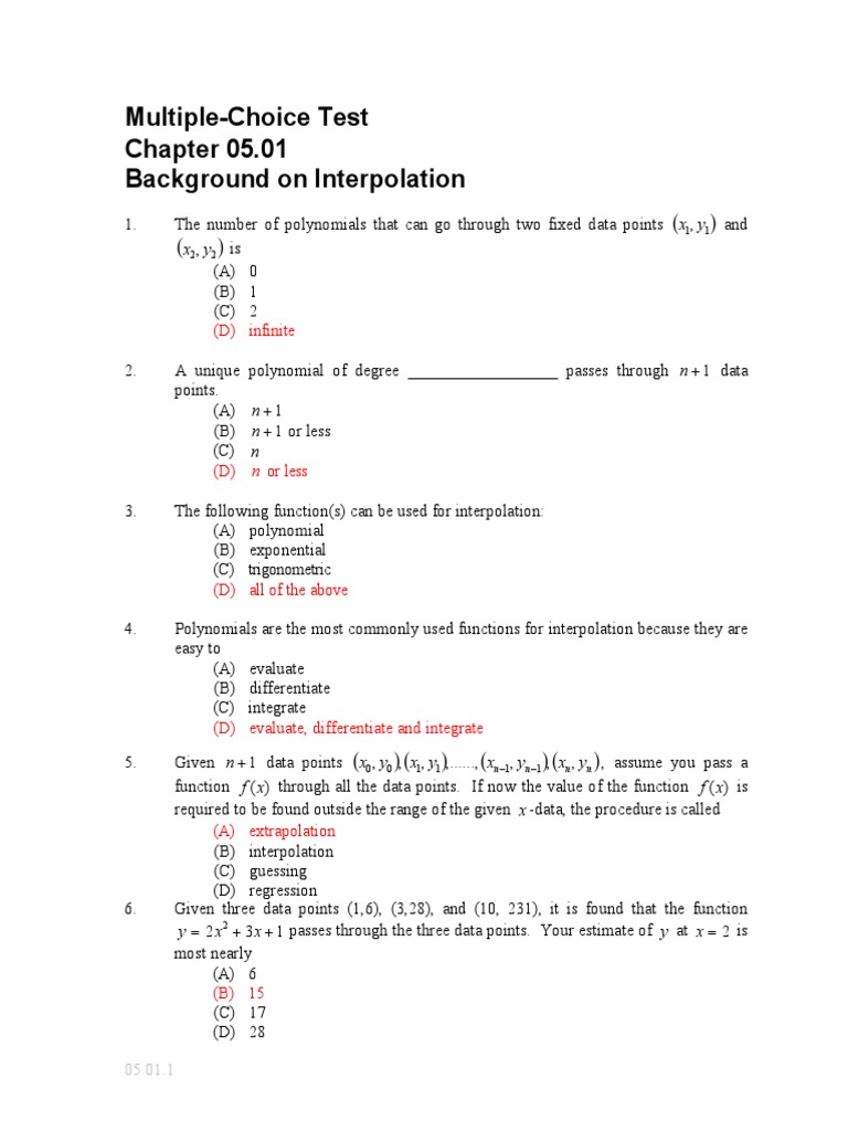 Interpolation | PDF | Interpolation | Polynomial