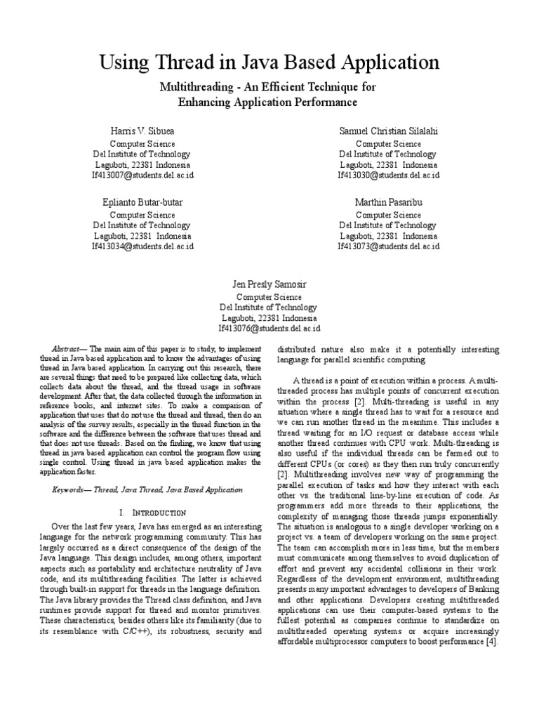 Using Thread Application | PDF | Thread (Computing) | Process (Computing)