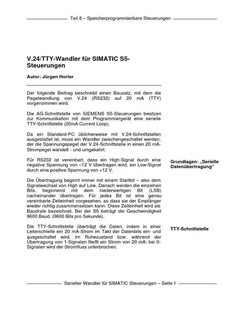 v24 Tty Beschreibung | PDF