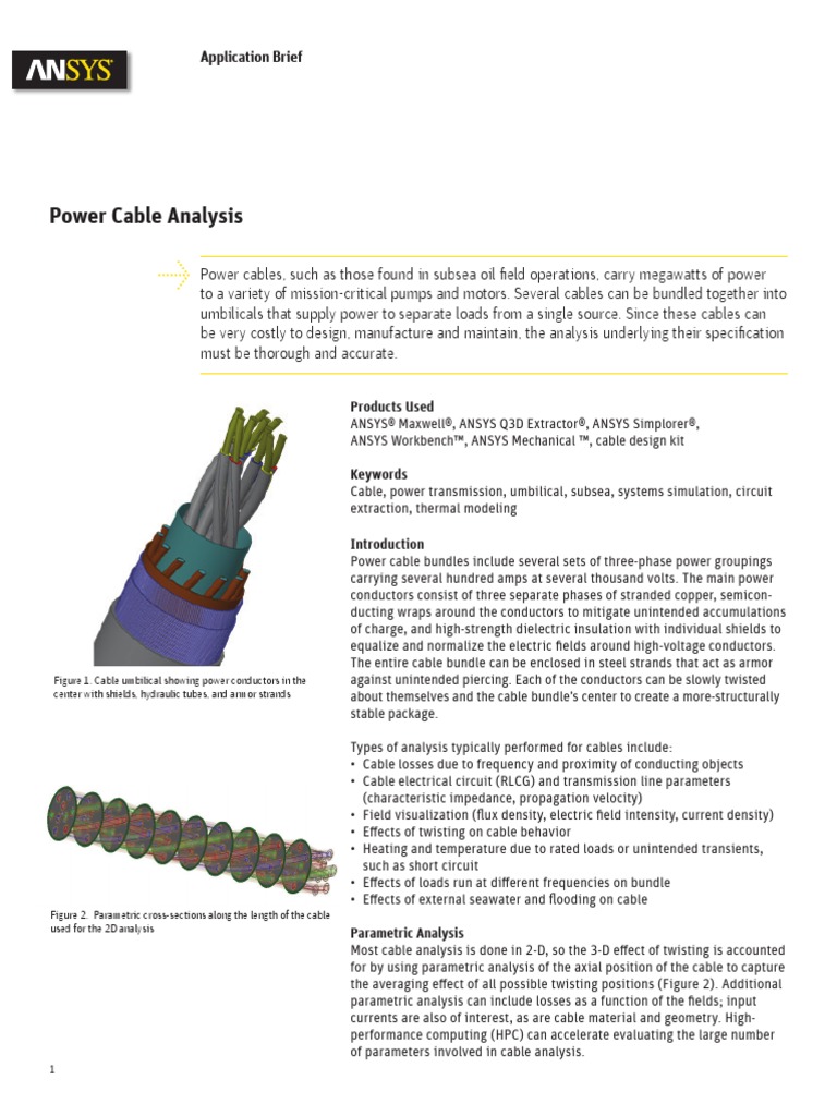 Ab Power Cable Analysis | PDF | Cable | Electrical Conductor