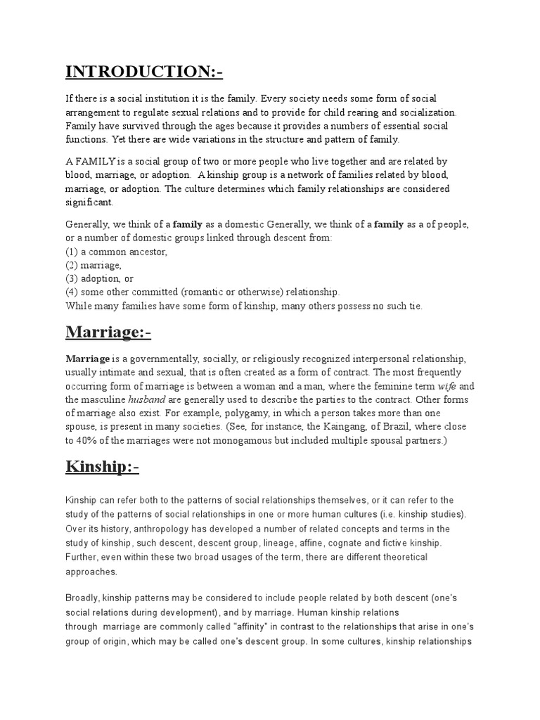 Socio Final | PDF | Kinship | Family