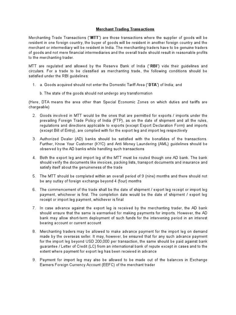 Merchant Trading Transactions | PDF | Money Laundering | Payments