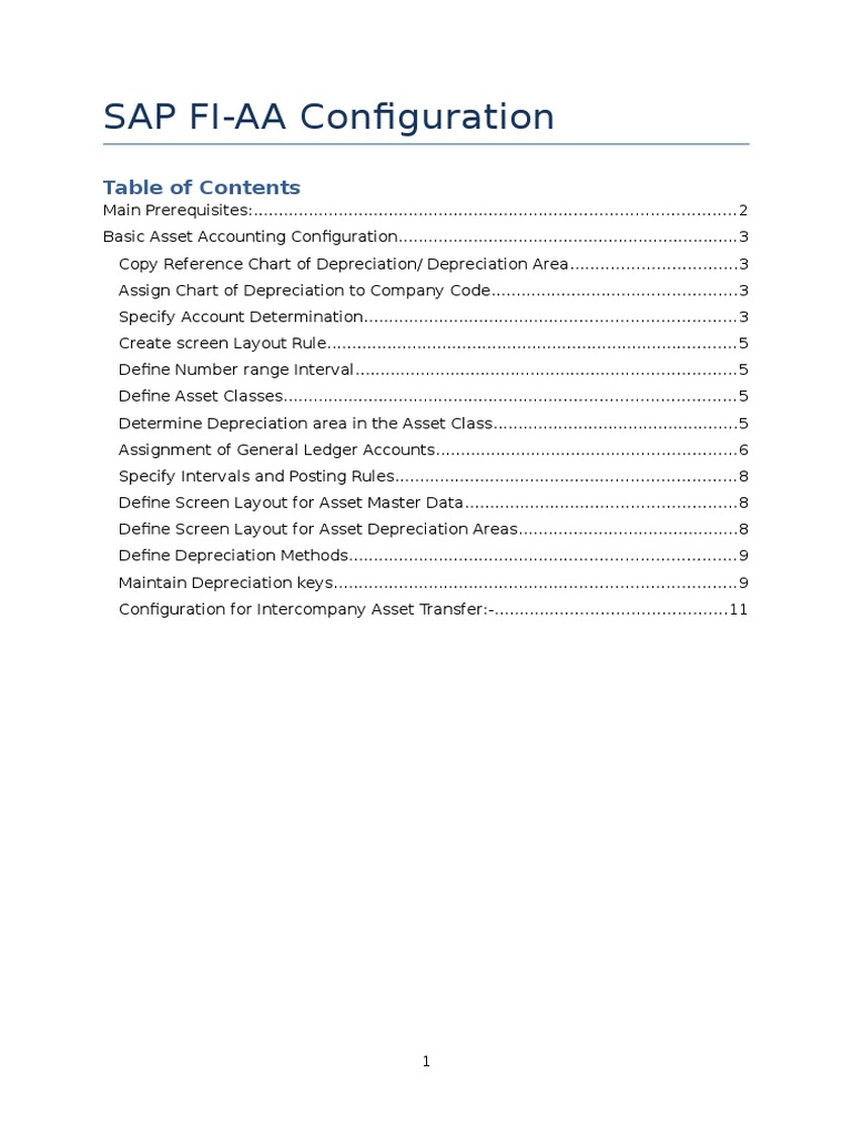 SAP FI-AA Asset Transfer Configuration | PDF | Depreciation | Debits ...