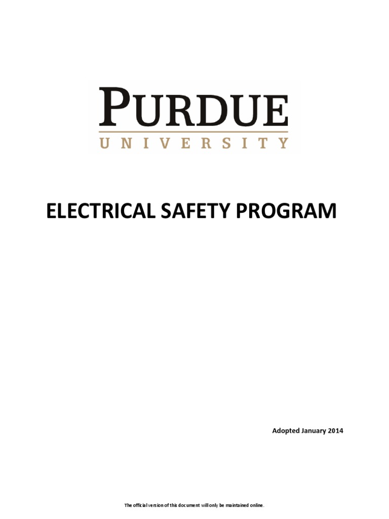 Electrical Safety Program | PDF | Personal Protective Equipment | Capacitor