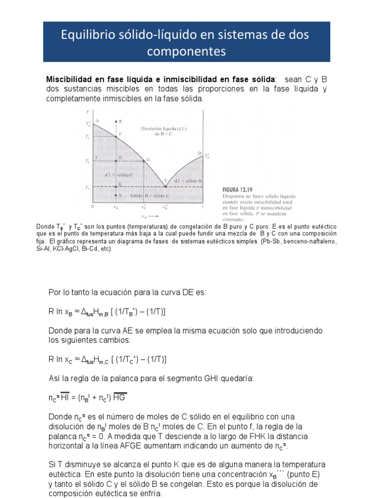 Sistemas Multicomponentes | PDF | Diagrama de fases | Fases de la materia