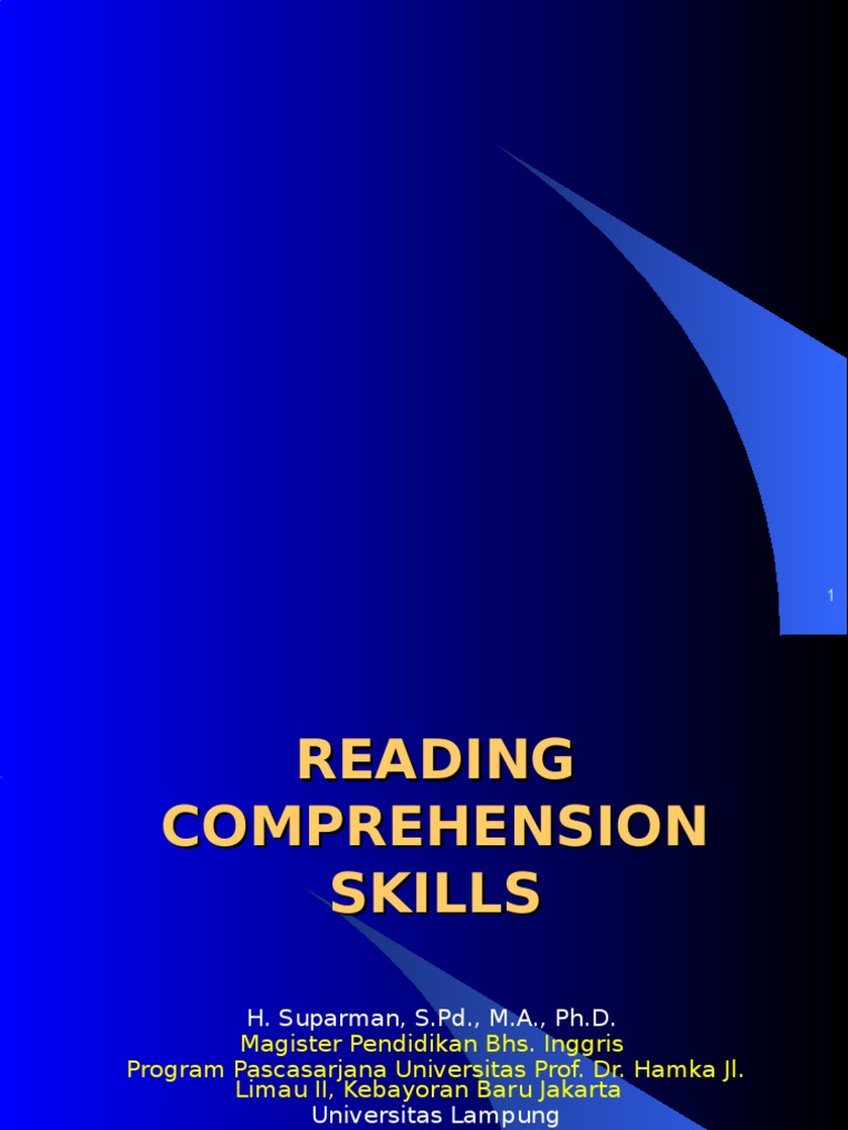 Reading Comprehension2 | PDF | Reading (Process) | Reading Comprehension