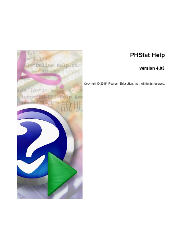 PH Stat Help | PDF | Student's T Test | Microsoft Excel