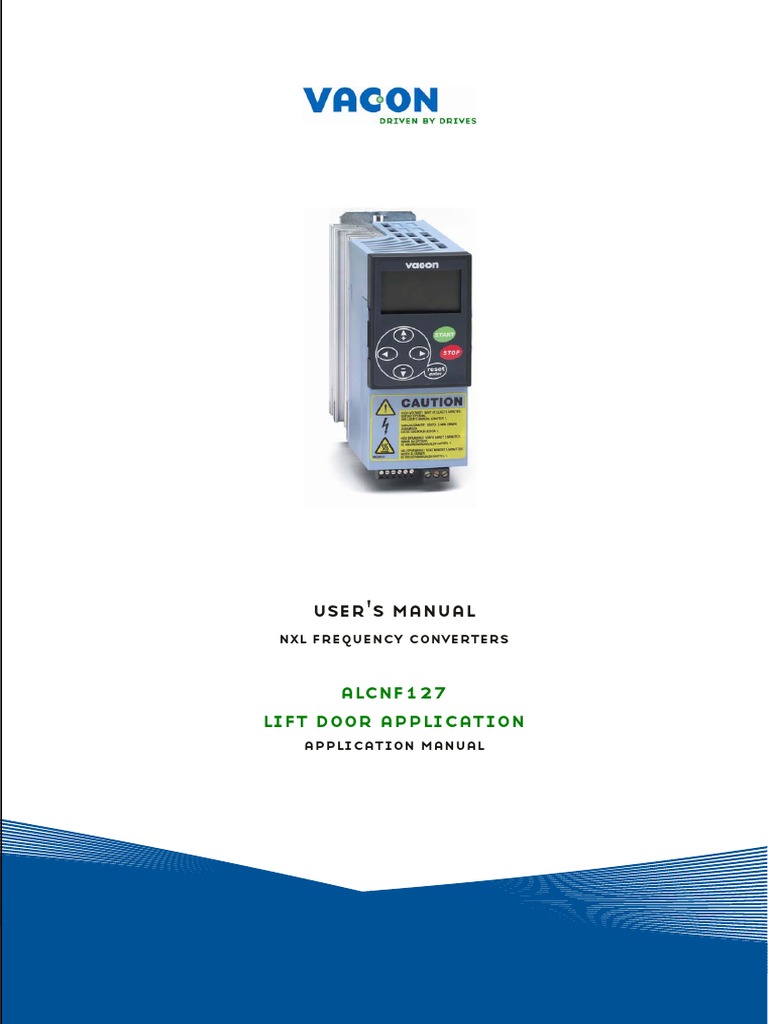 Vacon NXL Lift Door Application Manual UD01247B en | PDF