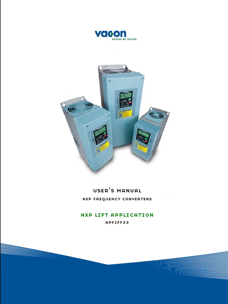 Vacon NXP Lift APFIFF33 Application Manual UD01041 | PDF | Acceleration | Parameter (Computer ...