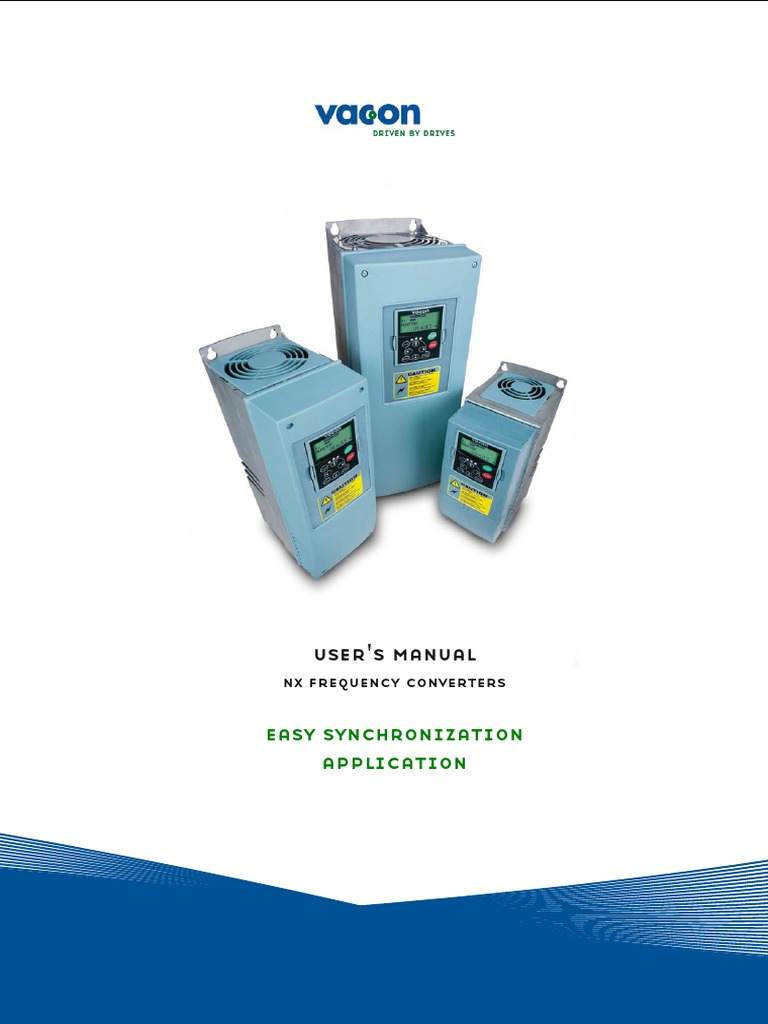 Vacon NXS NXP Easy Sync ASFIFF11 Application Manua | PDF | Relay | Brake