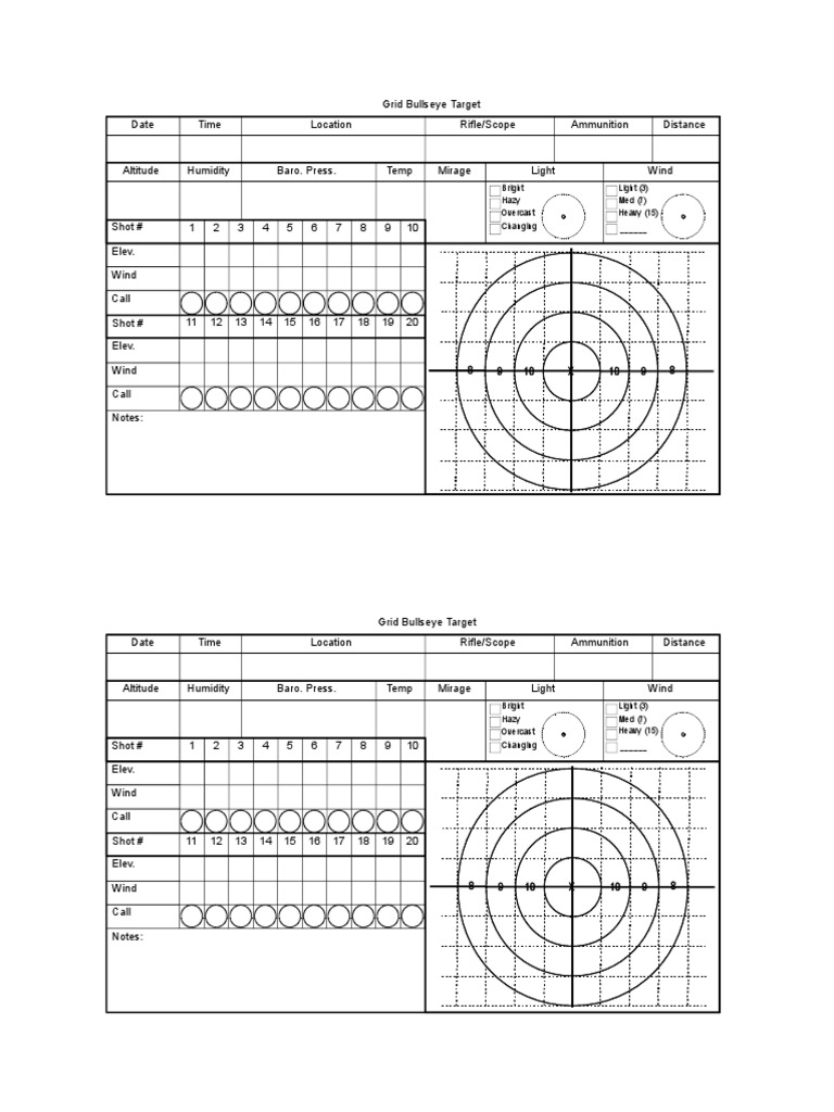 24 - Grid Bullseye Target PDF | PDF