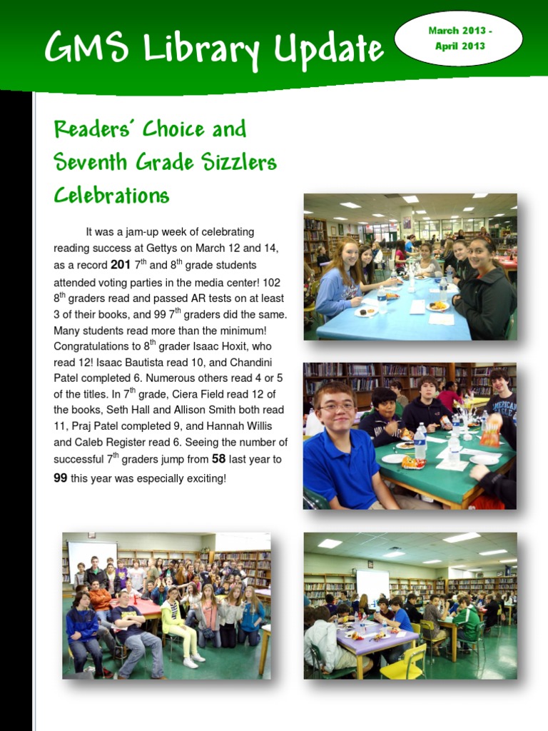 GMS Library Update Quarter 2 2014-15 | PDF | Schools | Further Education
