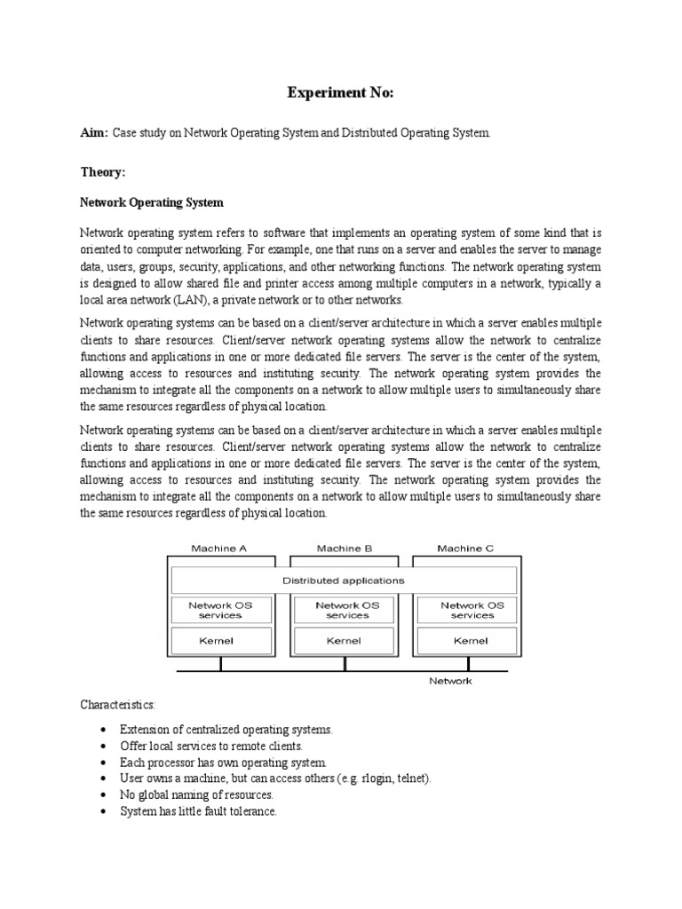 Network and Distributed OS | PDF | Operating System | Computer Network