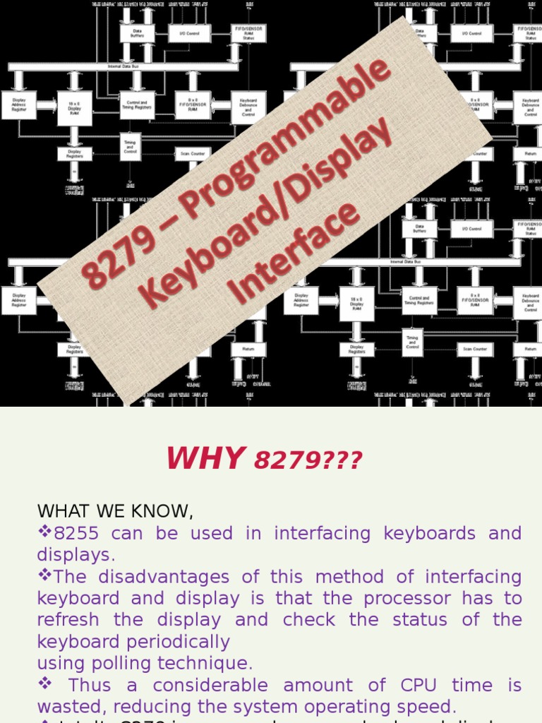Display 8279 | PDF | Computer Keyboard | Central Processing Unit