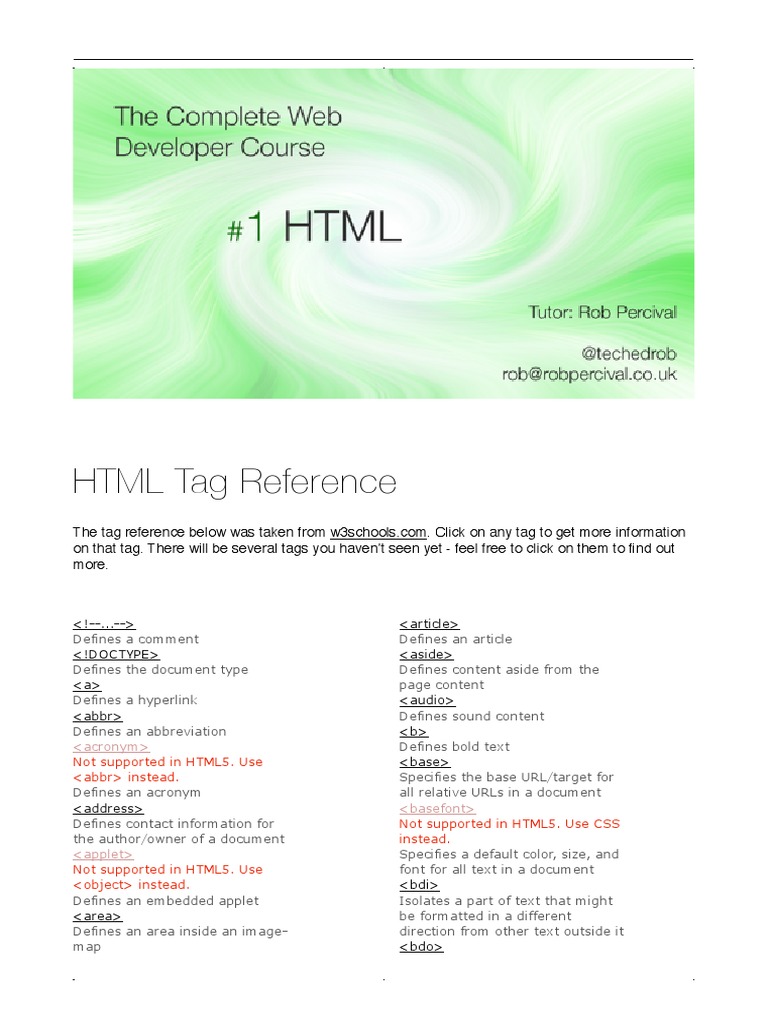 reference-1-html-tag-reference.pdf | Html Element | Html