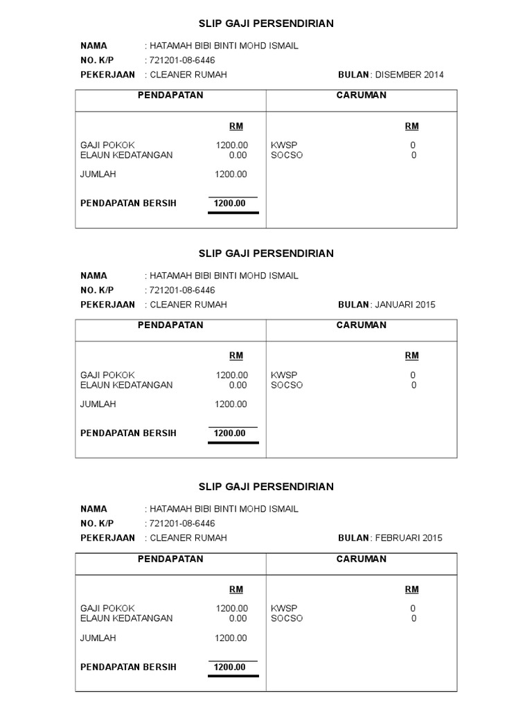 Slip Gaji | PDF