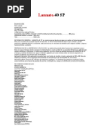 Ficha Tecnica Lannate LV L | PDF | Plaga (organismo) | Pesticida