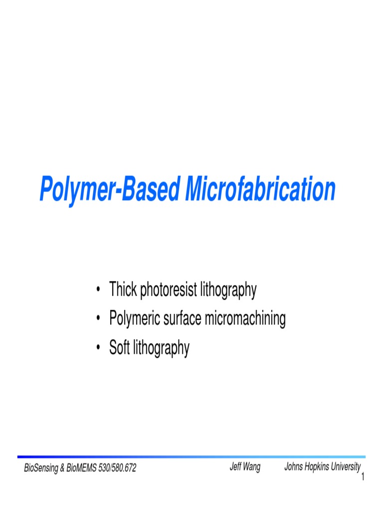 Polymer Based Microfabrication | PDF | Microelectromechanical Systems ...