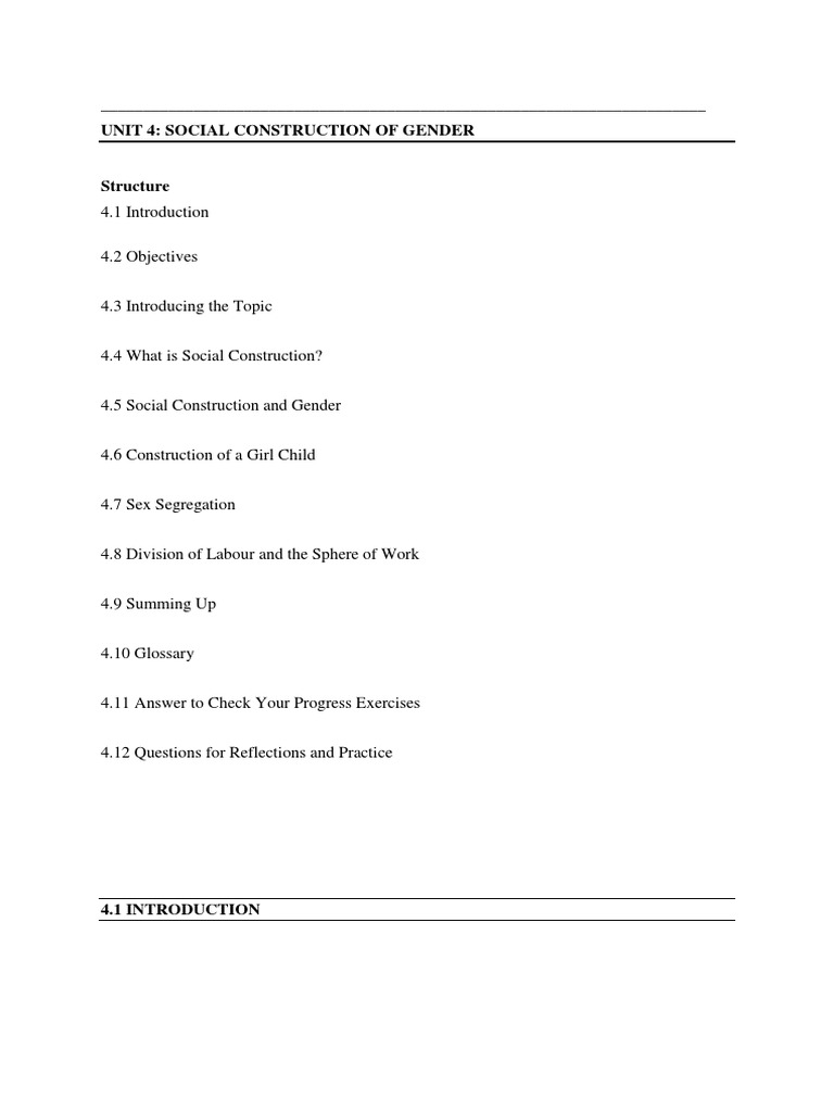 Social Construction of Gender Explained | PDF | Gender Role | Feminism