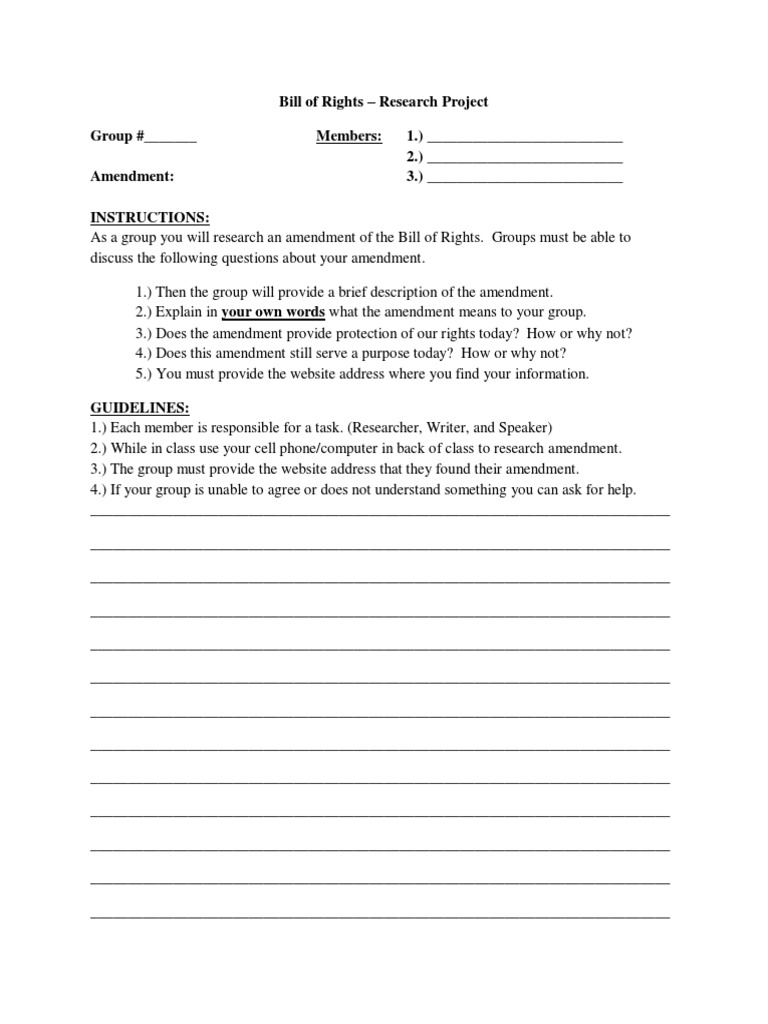 Bill of Rights Project | PDF