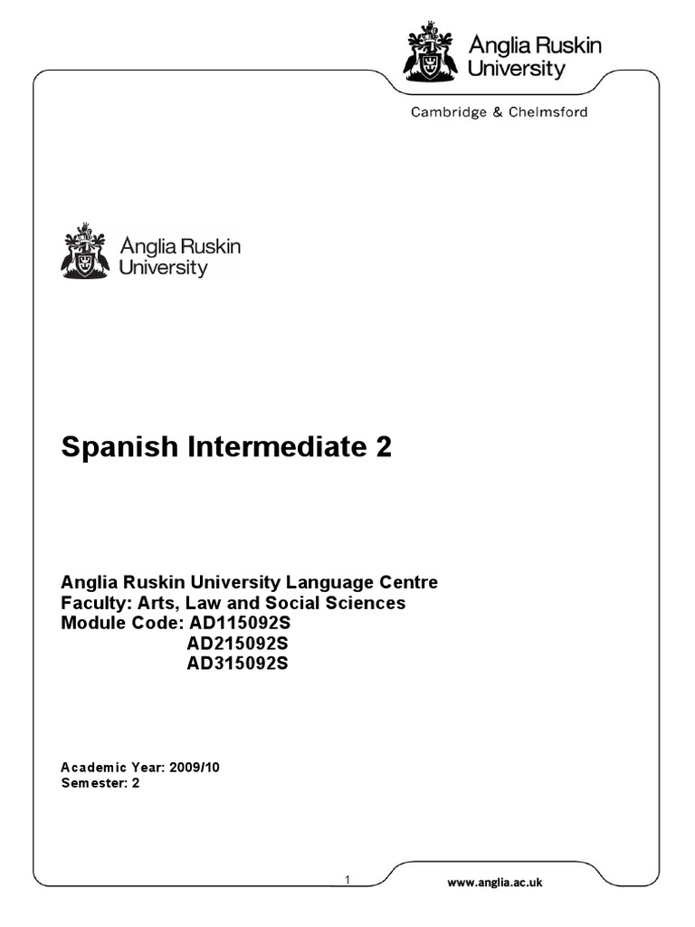 Module Guide Spanish Intermediate 2 | PDF | Plagiarism | Autonomy